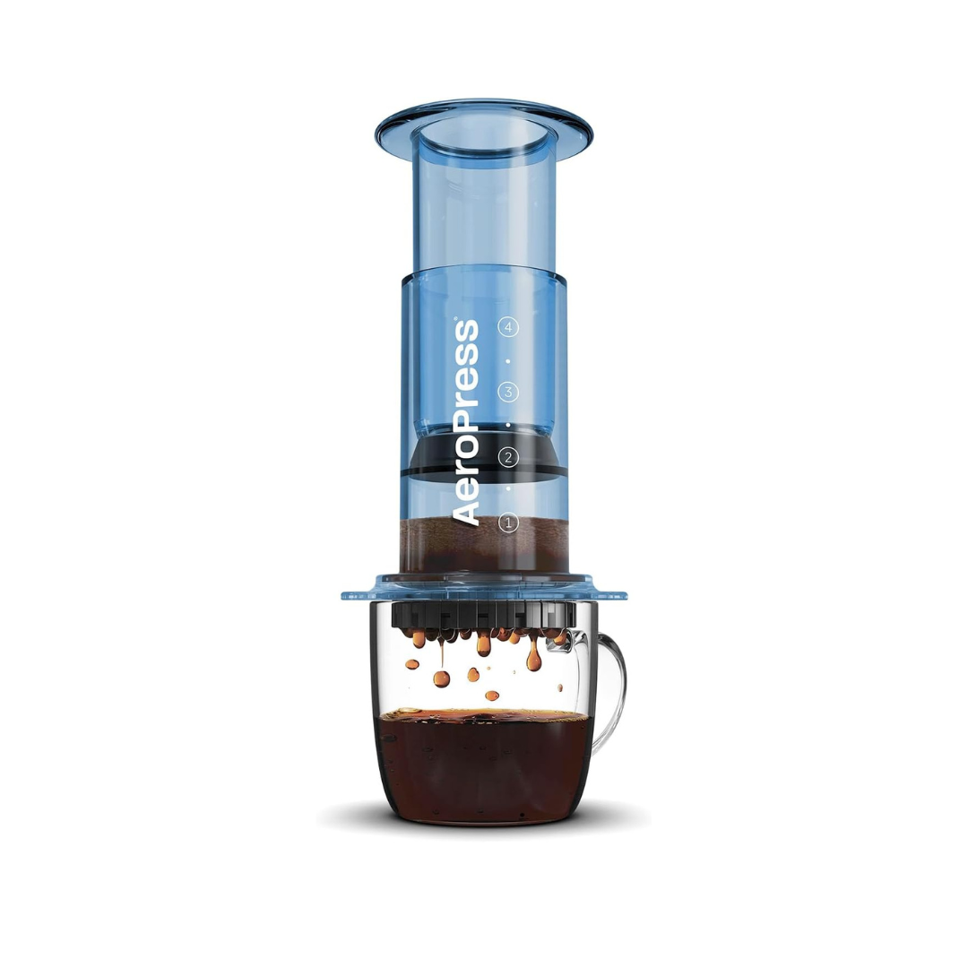 Comprar Cafetera AeroPress Viajera Original Azul 4 Tazas Práctica – RASGOS