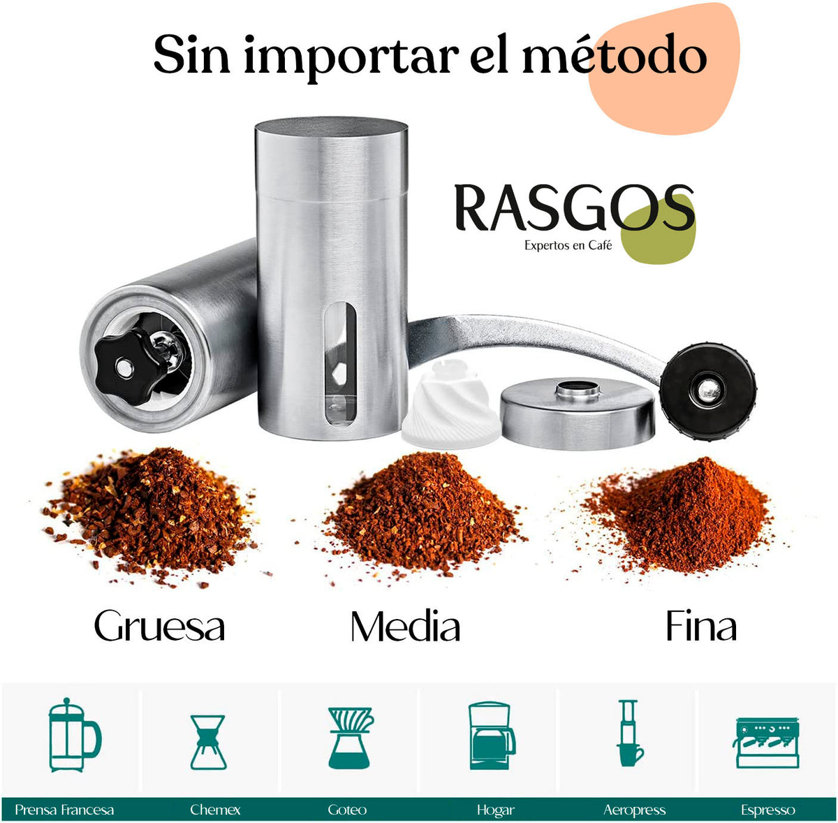 Kit Cafetero Molino Café 250g Prensa 350ML Chocolatina – RASGOS